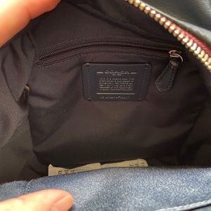Coach | Bags | Coach Denim Leather Small Blue Cute Backpack | Poshmark